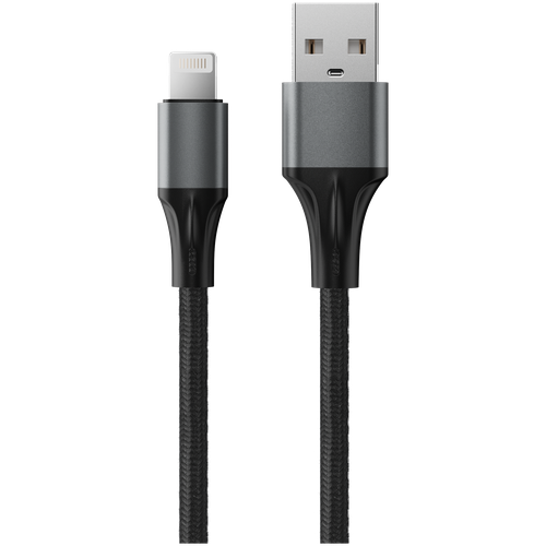 Кабель для быстрой зарядки Accesstyle USB A - Lightning 24-F100M смартфонов iPhone, планшетов, ноутбуков, черный