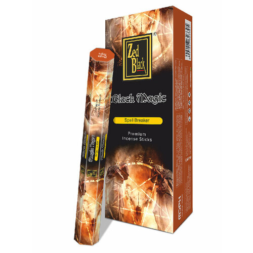 BLACK MAGIC Premium Incense Sticks, Zed Black (чёрная магия премиум благовония палочки, Зед Блэк), уп. 20 палочек.