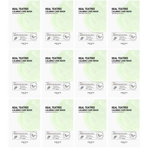 Some By Mi Маска тканевая для лица REAL TEATREE CALMING CARE MASK 20 мл 12 шт