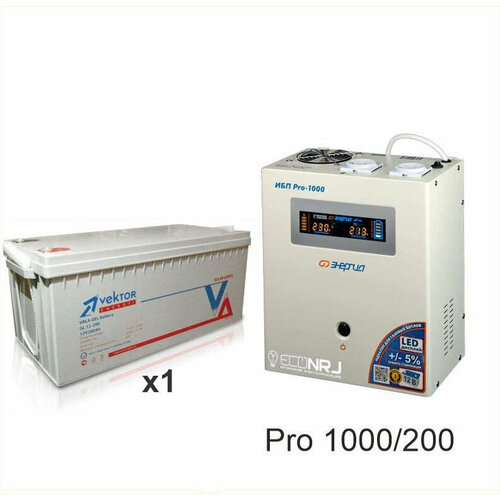 Энергия PRO-1000 + Аккумуляторная батарея Vektor GL 12-200