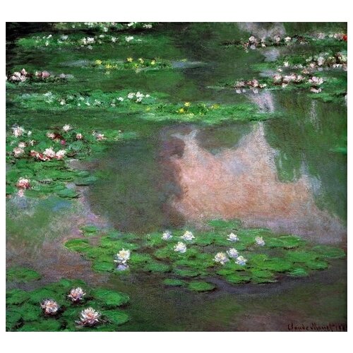 Репродукция на холсте Водяные лилии (The Water Lillie) Моне Клод 44см. x 40см.