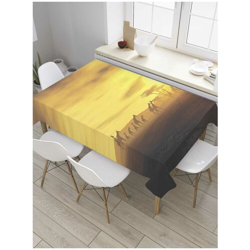 Скатерть прямоугольная JoyArty на кухонный стол "Африканское сафари" из оксфорда, 120x145 см