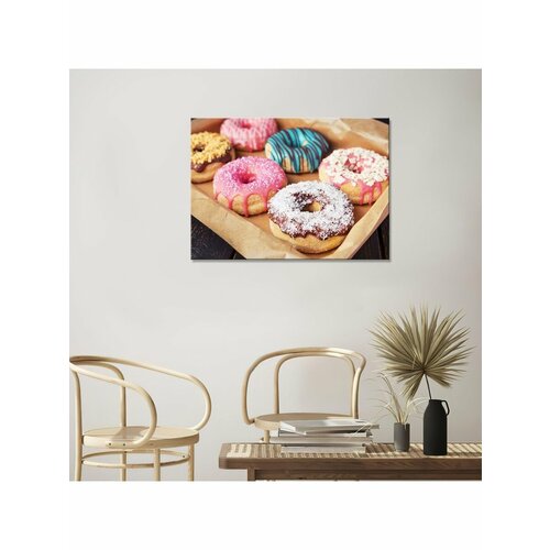 Картина на холсте с подрамником Поничики разноцветные сладости 40х60
