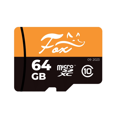 Карта памяти Fox microSD XC Class10, 64Гб