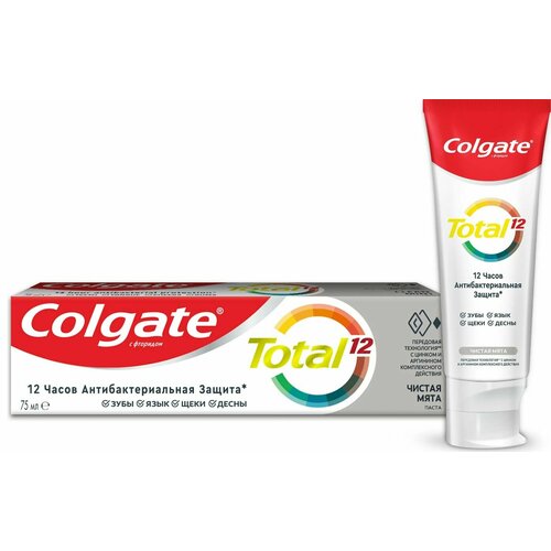 Colgate Зубная паста TOTAL 12 чистая мята 75мл