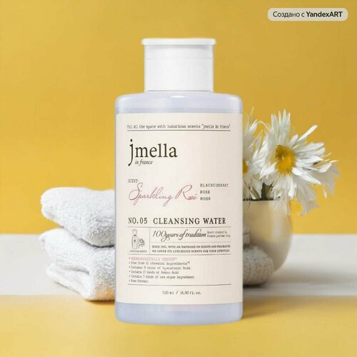 Jmella Мицелярная очищающая вода Сверкающая роза Sparkling Rose Cleansing Water, 500 мл