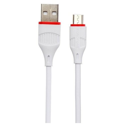 Кабель Borofone BX17, micro USB - USB, 2,4 А, 1 м, белый