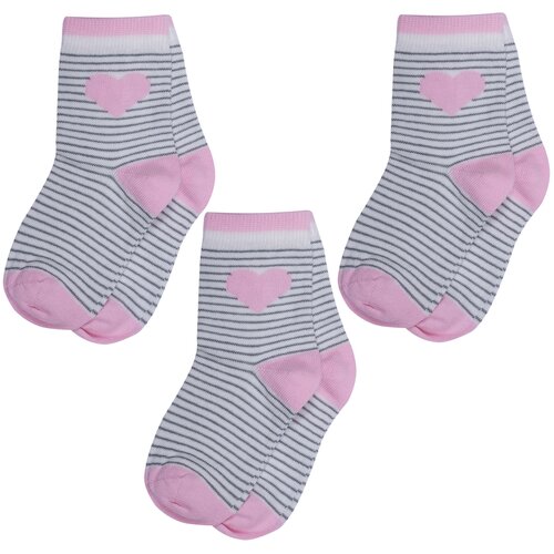 Носки RuSocks 3 пары, размер 9-10, розовый