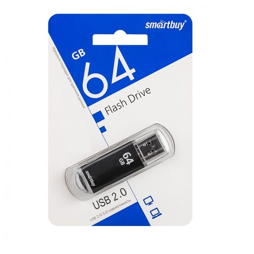 USB накопитель 64 GB Smart Buy V-Cut Black