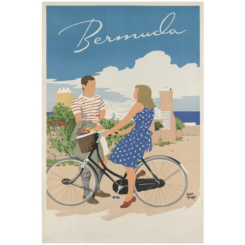 Постер / Плакат / Картина Афиша - Bermuda 50х70 см в раме