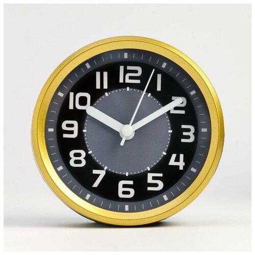 Часы - будильник настольные "Классика", дискретный ход, 9.5 х 9.5 см, АА