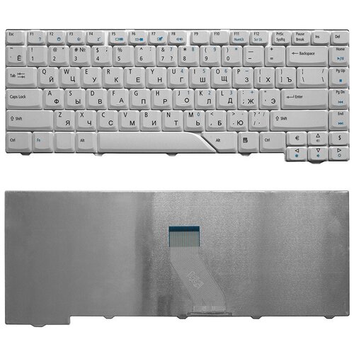 Клавиатура для ноутбука Acer Aspire 4220, 4230, 4310 белая, плоский Enter