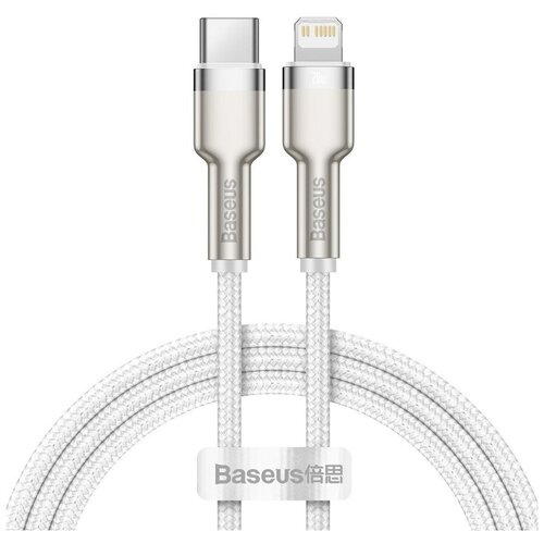 Кабель USB-C BASEUS Cafule Type-C - Lightning, 4A, 20W, 1 м, белый