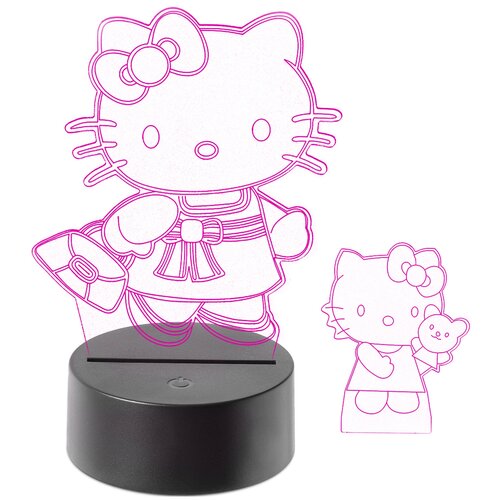 3D ночник детский для сна/светильник настольный декоративный Хелло Китти/Hello Kitty/подарок ребенку мальчику девочке на день рождения