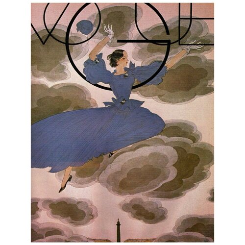 Постер / Плакат / Картина Vogue - Парящая девушка 90х120 см в подарочном тубусе