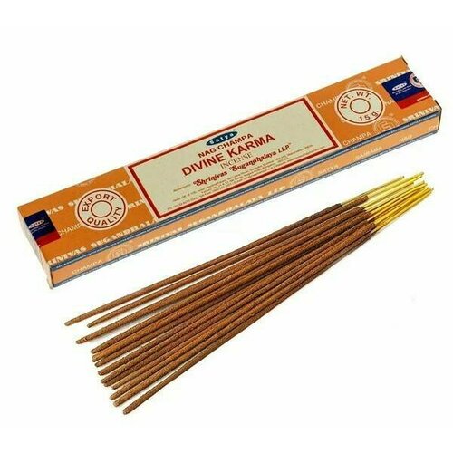 Satya NAG CHAMPA DIVINE KARMA (Благовония НАГ чампа божественная карма, Сатья), 15 г.