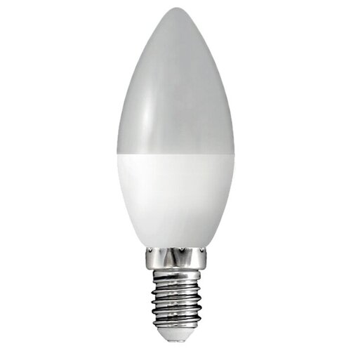 Лампа светодиодная LED E14, свеча C37, 8Вт, 4000К, хол. белый свет