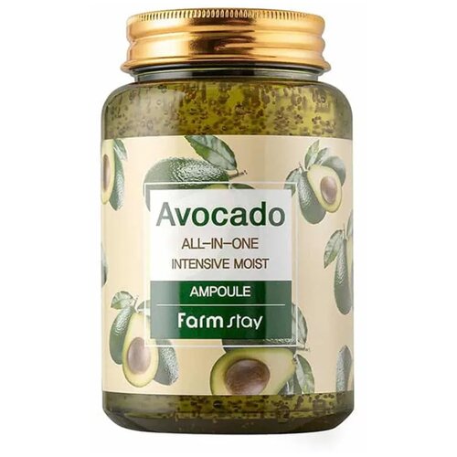 Farmstay All-In-One Intensive Moist Ampoule Ампульная сыворотка для лица с авокадо, 250 мл