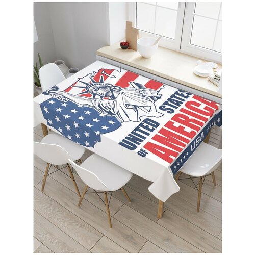 Скатерть прямоугольная JoyArty на кухонный стол "Символ Америки" из оксфорда, 120x145 см