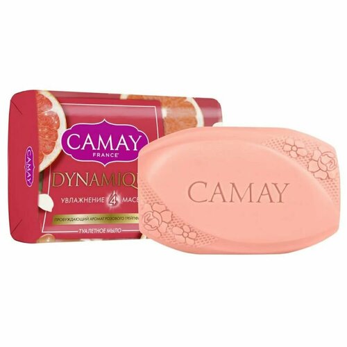 Туалетное мыло-уход твердое Camay Динамик универсальное розовый грейпфрут 85 г х 3 шт