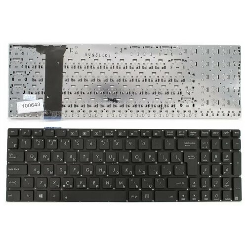 Клавиатура для ноутбука Asus G56, N56, N76 Series. Г-образный Enter. Черная, без рамки. PN: 9Z. N8BBQ. G0R