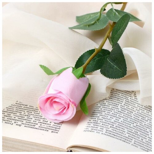 Цветы искусственные "Бутончик розы" 5х50 см, розовый