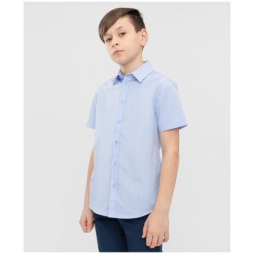 Школьная рубашка Button Blue, размер 146, голубой