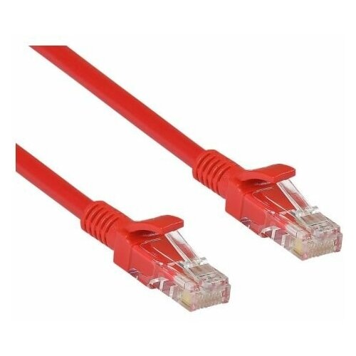 Кабель патч-корд U/UTP 5e кат. 1,5м. Exegate UTP-RJ45-RJ45-5e-1,5M-RD EX258670RUS красный