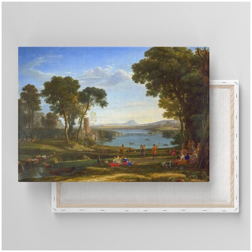 Картина на холсте с подрамником / Claude Lorrain - Landscape with the Marriage of Isaac and Rebekah, 1648 / Лоррен Клод