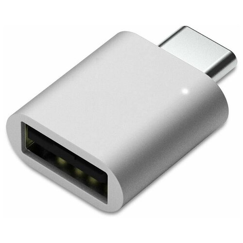 Адаптер переходник USB Type C (вход) - USB 3.0 (выход), серебристый, KS-is