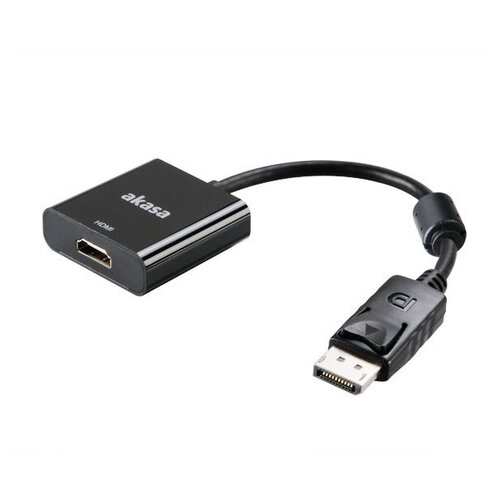 Переходник AKASA DisplayPort - HDMI Active 4K*2K converter, 20cm, V1.2 AK-CBDP06-20BK