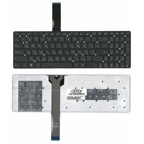 Клавиатура для ноутбука Asus 0KNB0-6104RU00, русская, черная, плоский Enter