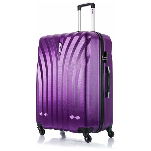 Умный чемодан L'case 4200, 100 л, размер L, фиолетовый
