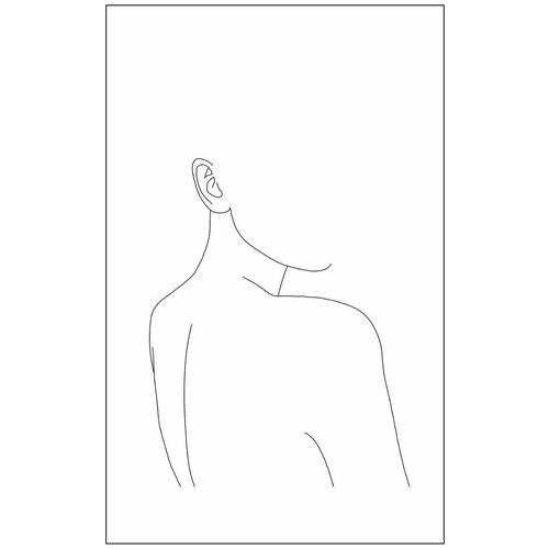 Постер / Плакат / Картина Линии - Женское тело 60x90 см в раме