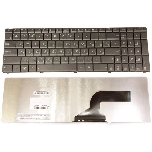 Клавиатура для ноутбука Asus N73V, черная, без рамки