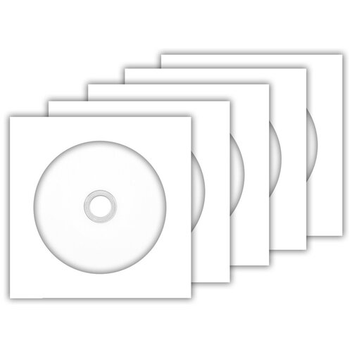 Диск DVD-R CMC 4,7Gb 16x Printable в бумажном конверте с окном, 5 шт.