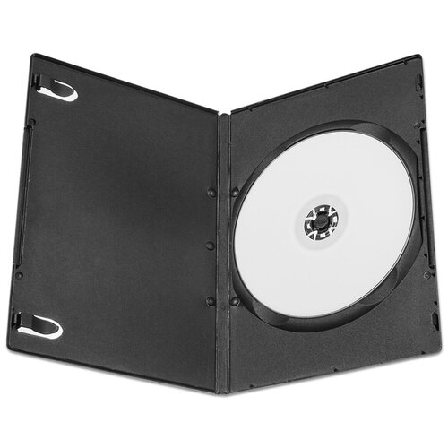 Коробка DVD Box для 1 диска, 9мм (slim) черная, упаковка 50 шт.