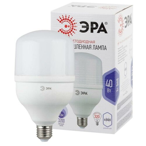 Лампа светодиодная высокомощная POWER 40W-6500-E27 3200лм ЭРА Б0027006 (3шт. в упак.)
