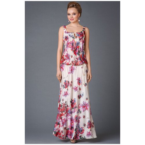 Платье Арт-Деко, размер 42, розовый, бежевый