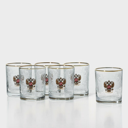 Набор стаканов «Россия», стекло, 250 мл, 6 шт.