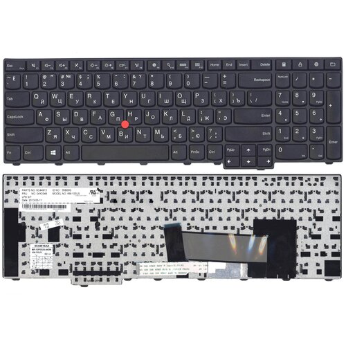 Клавиатура для ноутбука Lenovo ThinkPad Edge W541 черная с рамкой