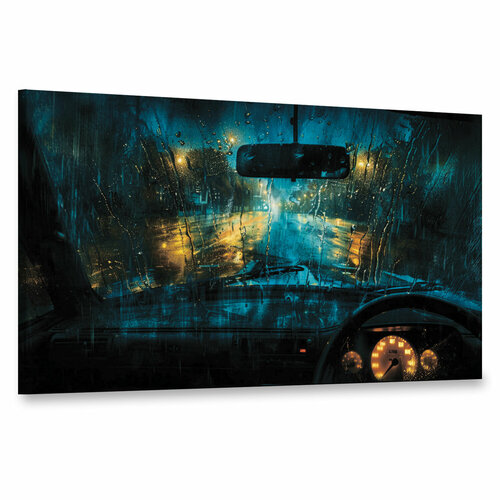 Интерьерная картина 100х60 "Автомобильная атмосфера"