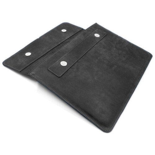 Кожаный Чехол J.Audmorr для MacBook Pro 16 / Ноутбука 15,6"-16,2", черный, NewPort 16 Coal