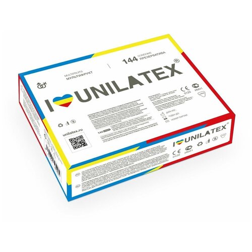 Unilatex Разноцветные ароматизированные презервативы Unilatex Multifruits - 144 шт. (Unilatex Multifruits №144)