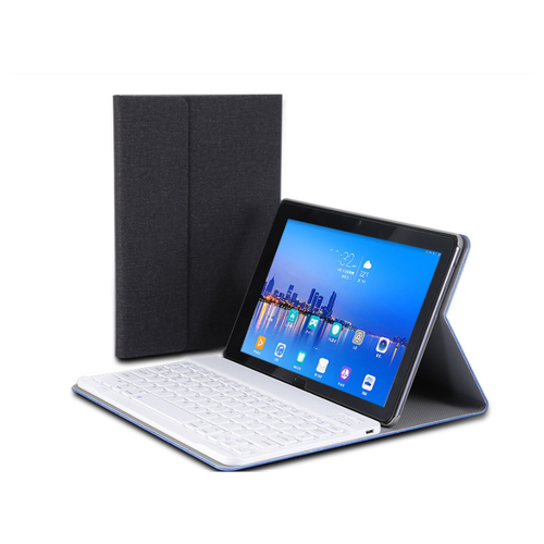 Клавиатура MyPads для Huawei MediaPad T5 10 (AGS2-L09/ AL00/ W09) съемная беспроводная Bluetooth в комплекте c кожаным чехлом и пластиковыми накл.