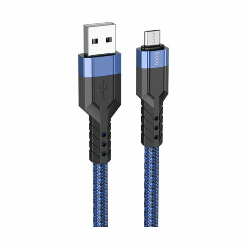 Дата-кабель Hoco U110 USB-MicroUSB, 1.2 м, синий