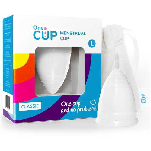 Менструальная чаша OneCUP Classic белая размер L
