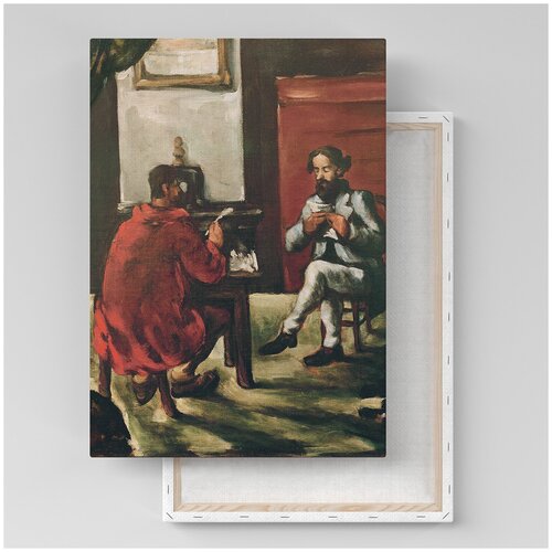Картина на холсте с подрамником / Cezanne Paul / Сезанн Поль - Поль Алексис читает вслух Золя