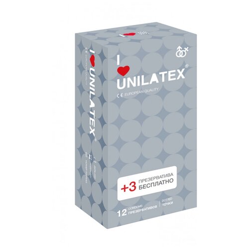 Презервативы Unilatex Dotted с точками №15 шт