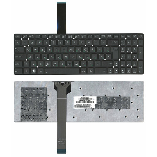 Клавиатура для Asus K55Vm, черная без рамки, Г-образный Enter
